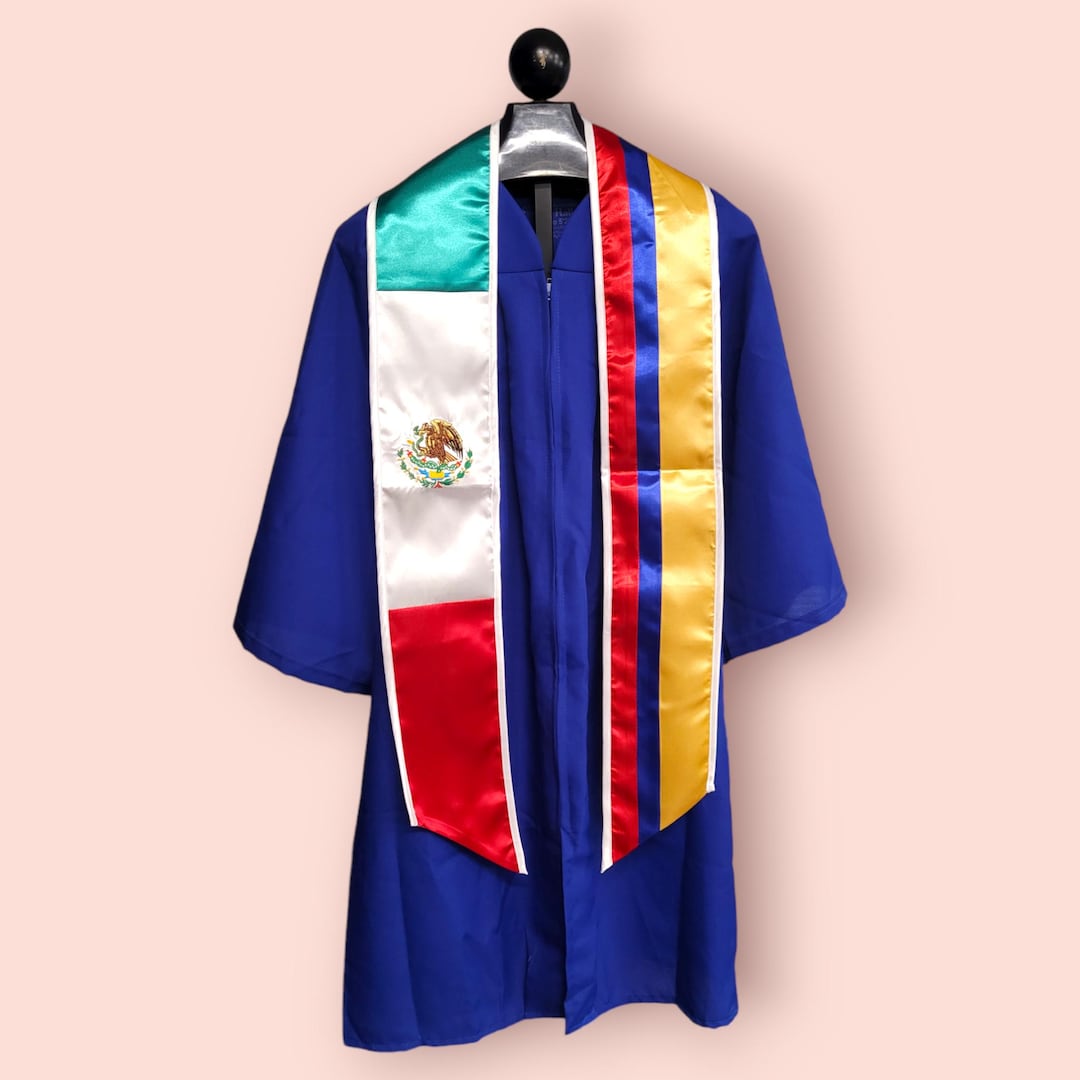 Mexico/colombia Graduation Stole, Colombian Sash - Etsy