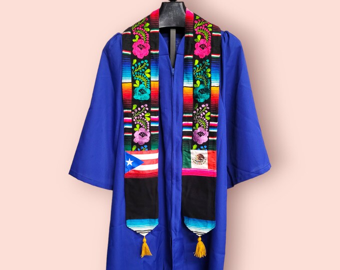 Custom Mexican Graduation Stole, Serape Sash, Graduation Sash, Puerto ...