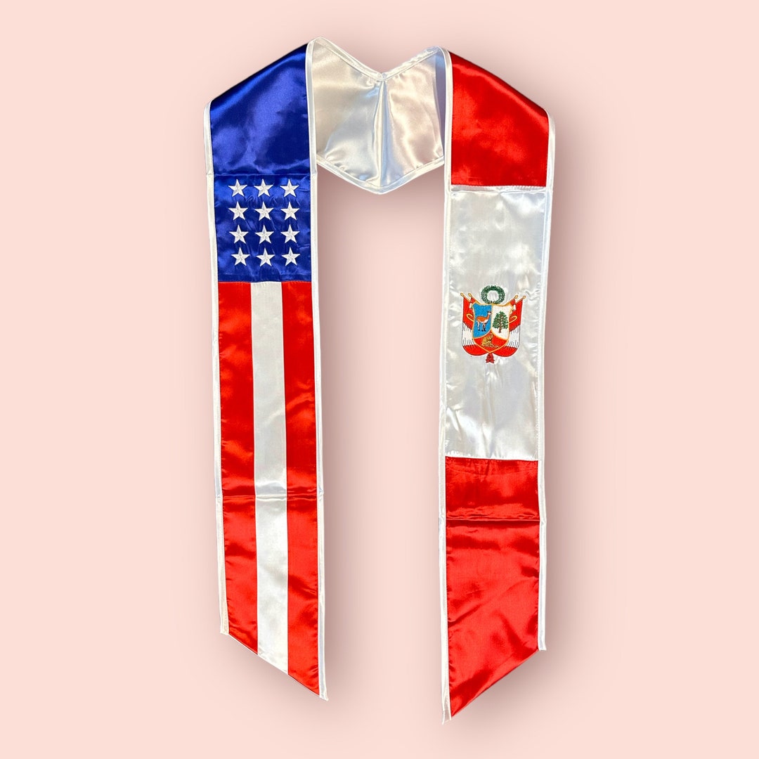 Usa/peru Graduation Stole ,peru Stole, First Generation, Class of 2025 ...