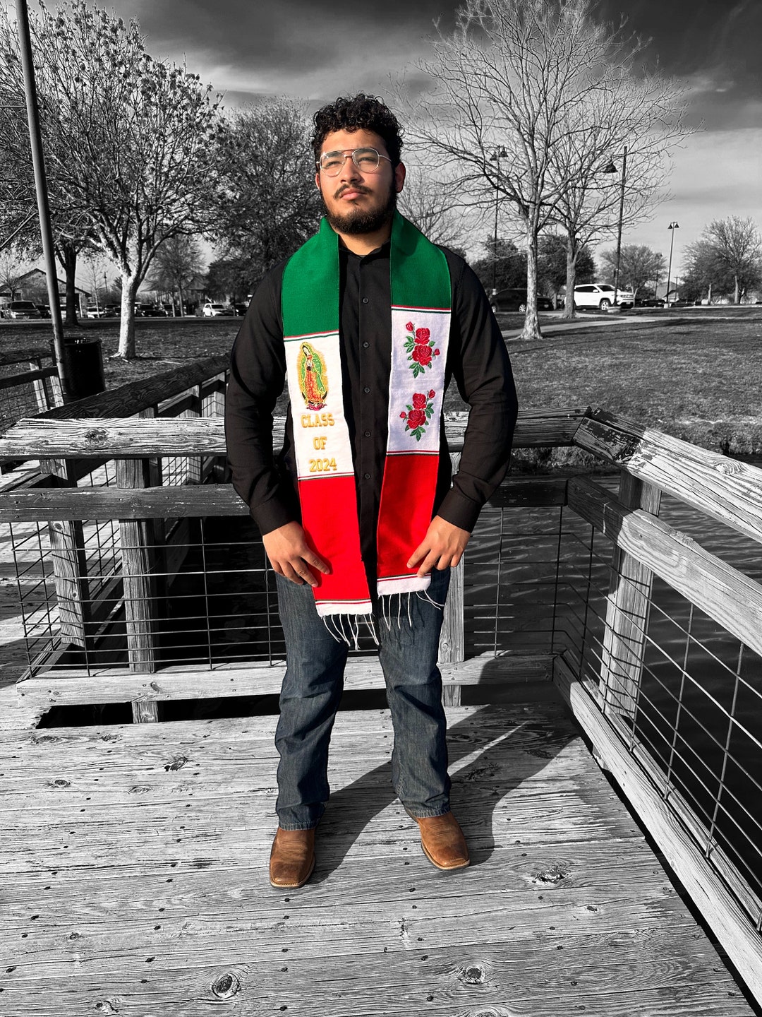 Mexican Graduation Stole, Sarape Stole, Virgen First Generation Stole ...