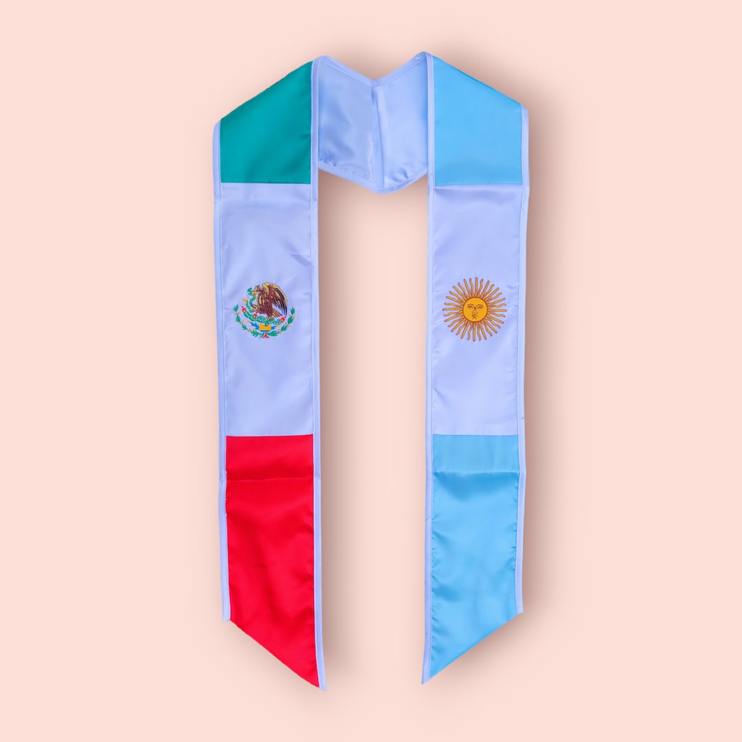 Mexico/argentina Graduation Stole, Mexican Stole, Mexican Stole, First ...