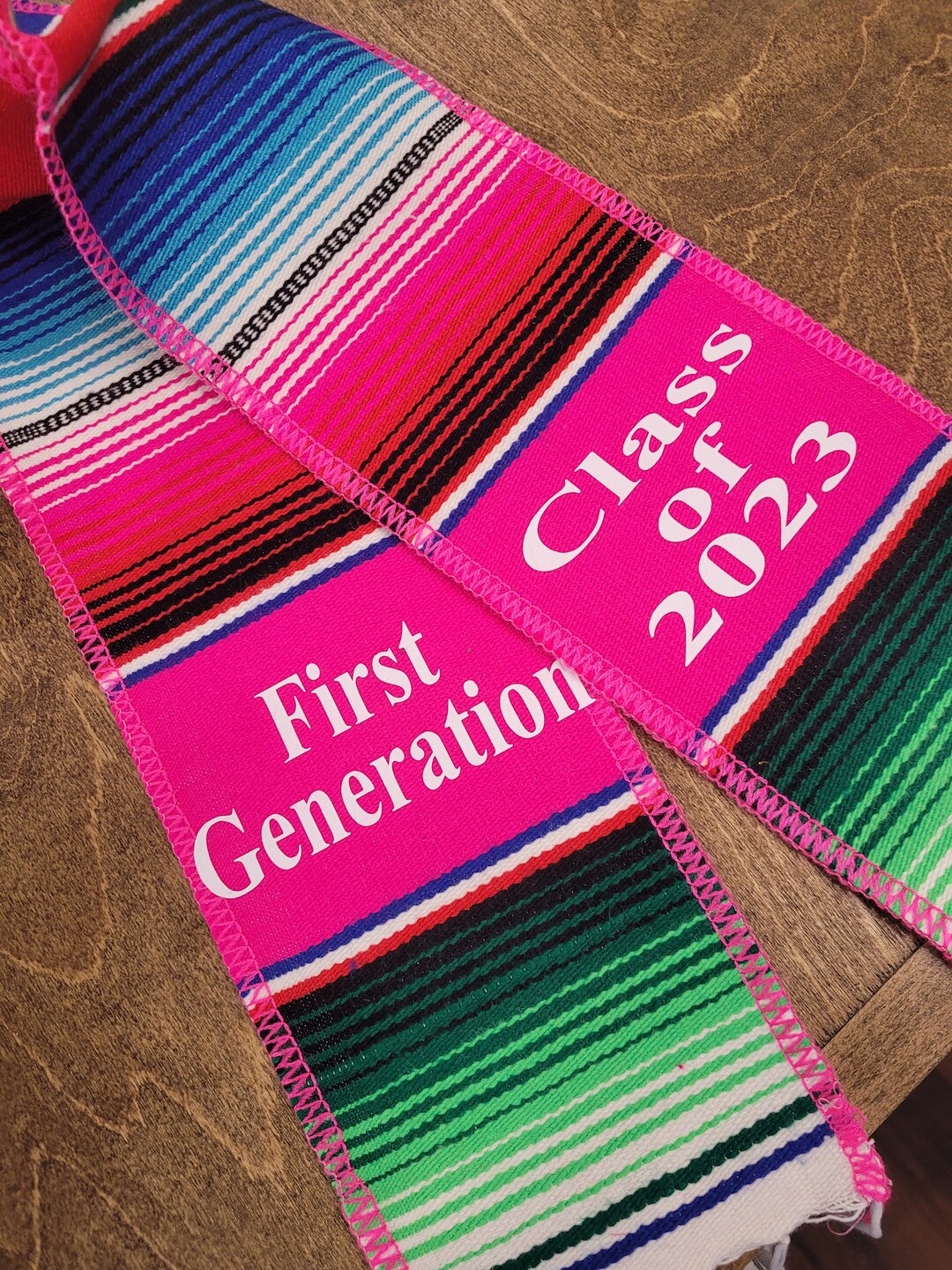 Custom Sarape Graduation Stole, Personalized Stole, Class of 2023 ...