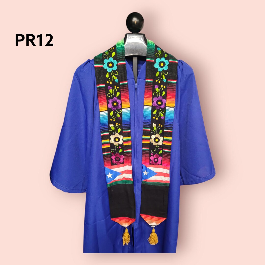 Custom Graduation Stole, Serape Sash, Graduation Sash, Puerto Rico ...