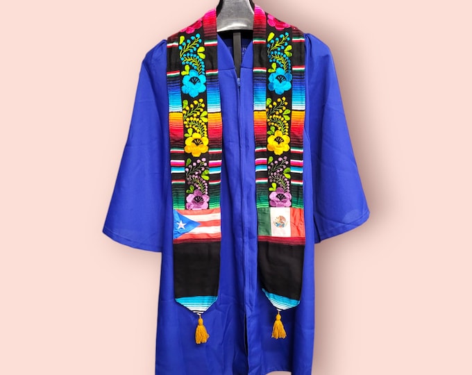 Custom Mexican Graduation Stole, Serape Sash, Graduation Sash, Puerto ...