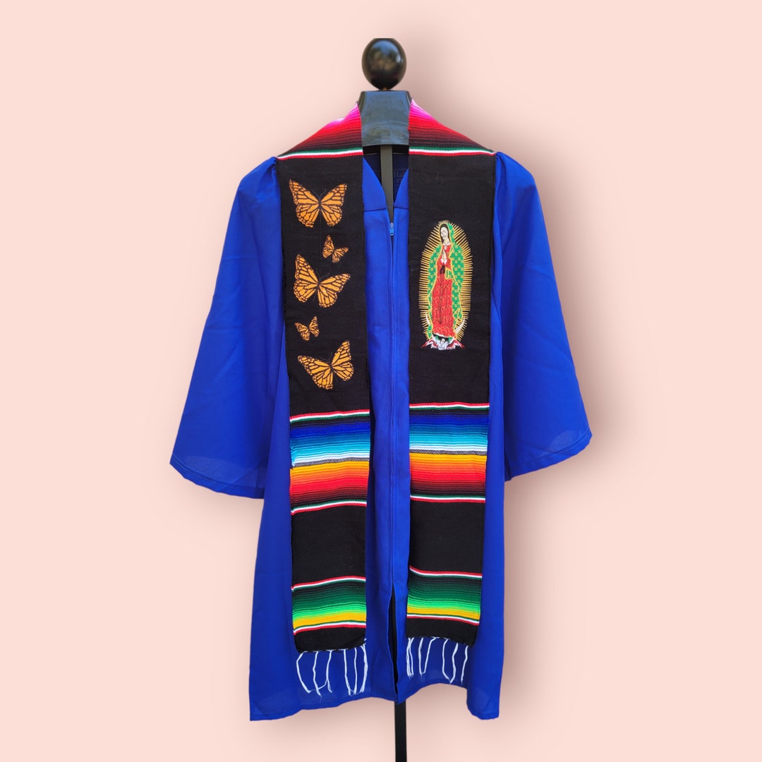 Mexican Graduation Stole, Sarape Stole, Floral Stole, Class of 2024 ...