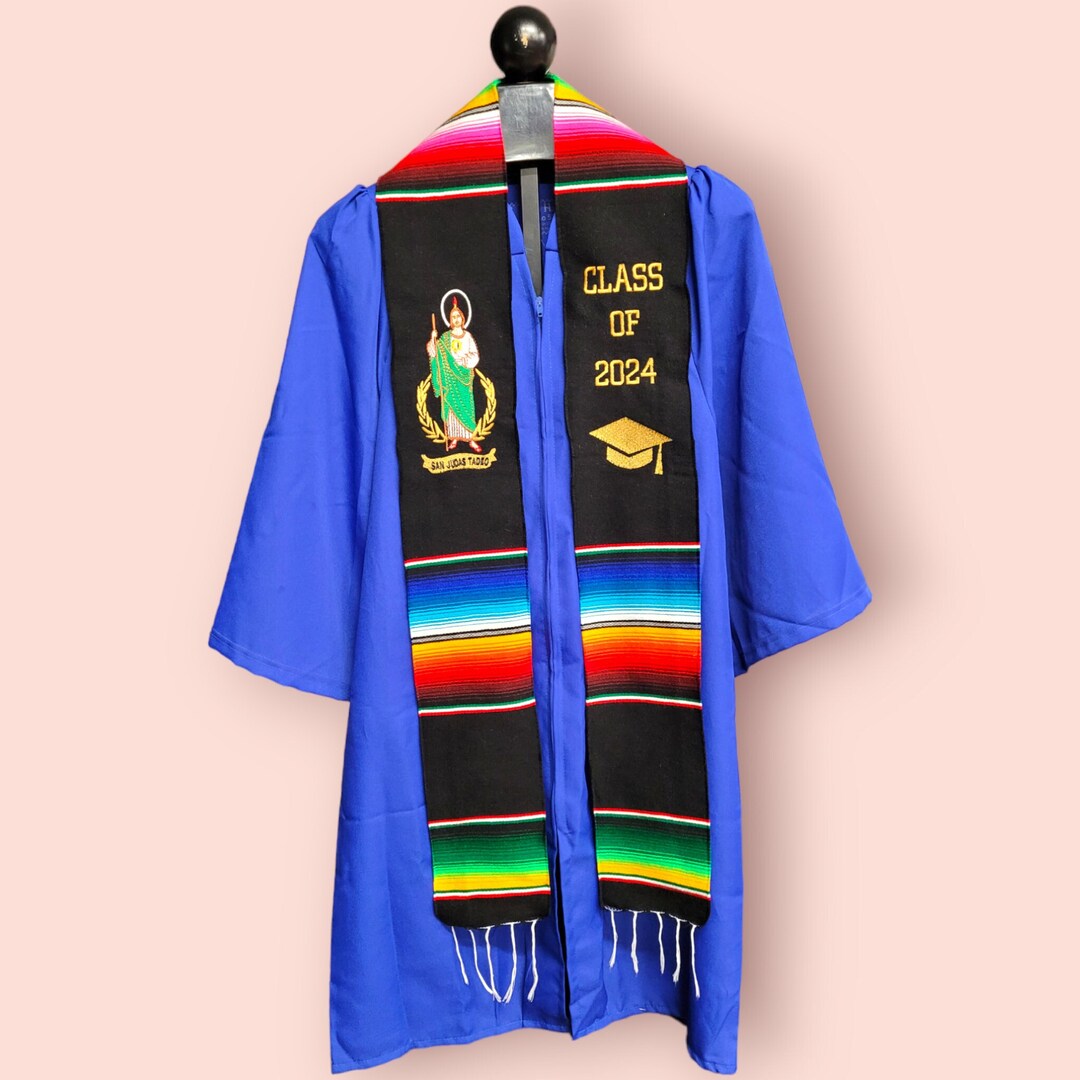 Mexican Graduation Stole, Sarape Stole, San Judas Stole, Class of 2024 ...