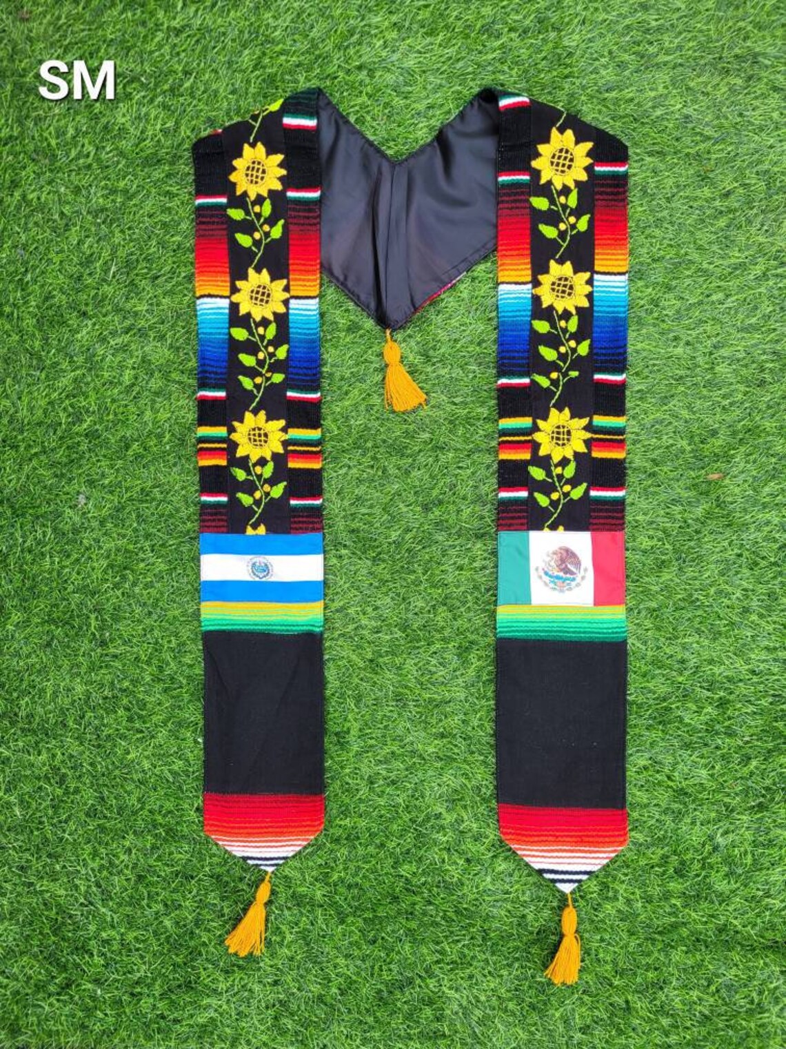 Custom El Salvador Mexico Graduation Stole Serape Sash - Etsy