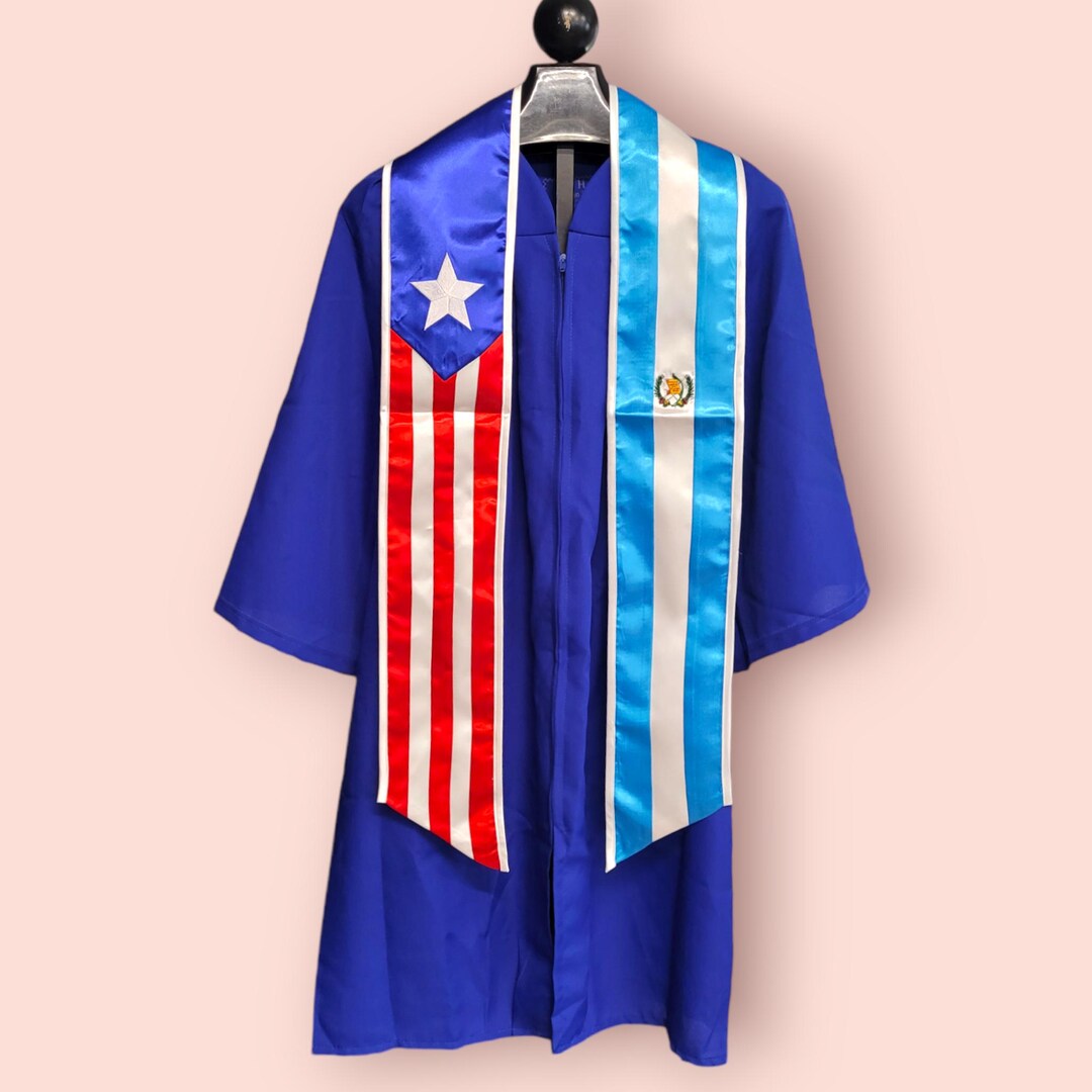 Puerto Rico/guatemala Graduation Stole, Boricua Stole, First Generation ...