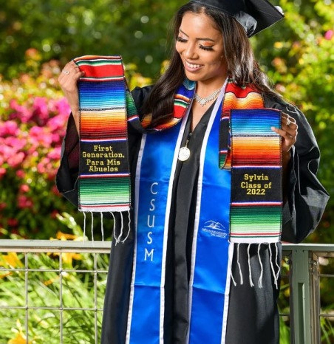 Custom Sarape Graduation Stole, Saltillo Sash, Class of 2025 Mexican ...