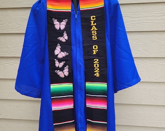 Class of 2024, Mexican Graduation Stole, Sarape Stole, Graduation Sash ...
