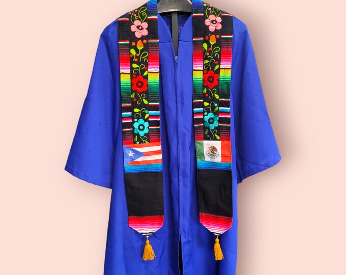 Custom Mexican Graduation Stole, Serape Sash, Graduation Sash, Puerto ...