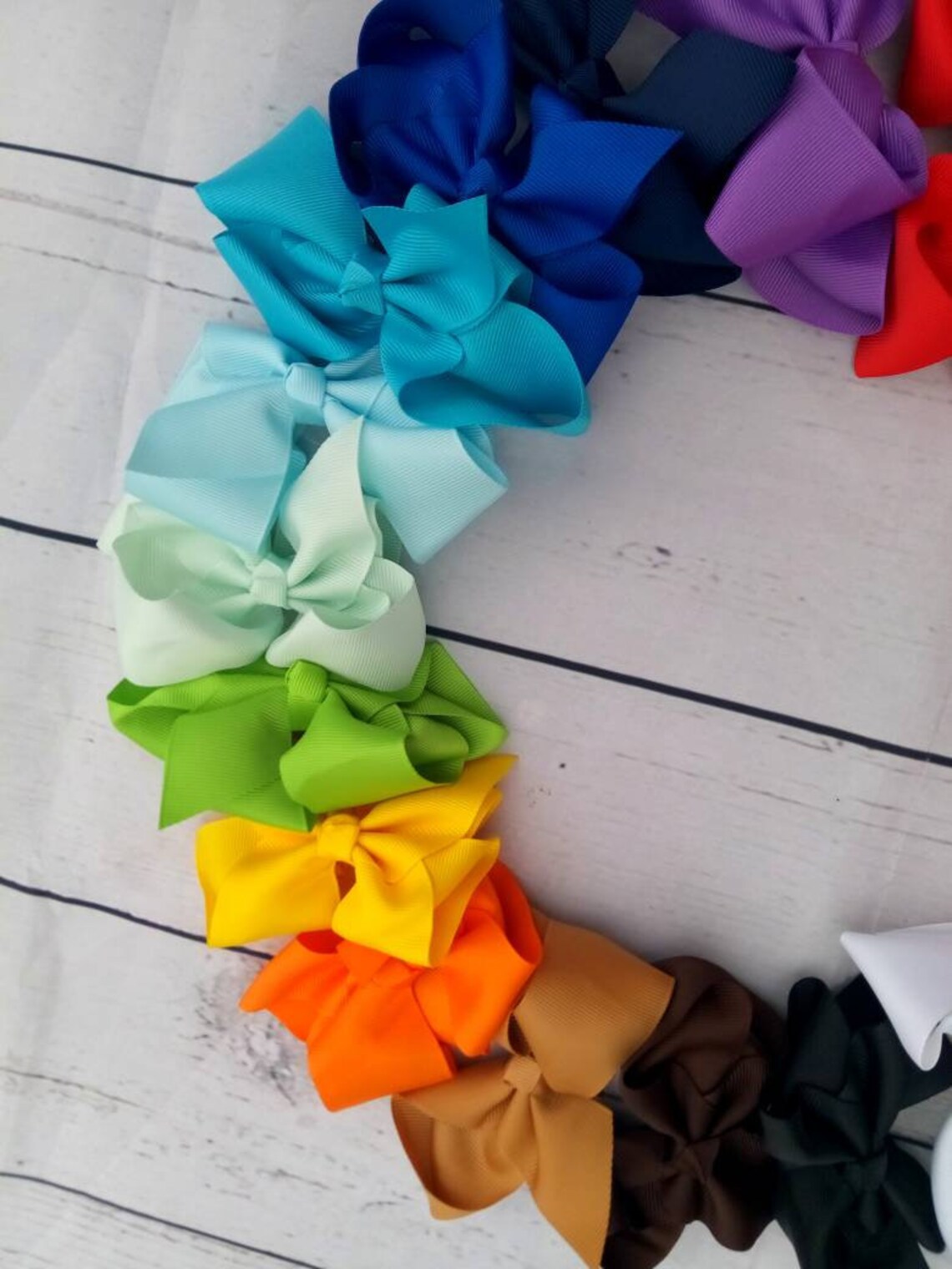 4 Inch Bows Set of 20 Bow Clips Alligator Clips Girl Bows - Etsy