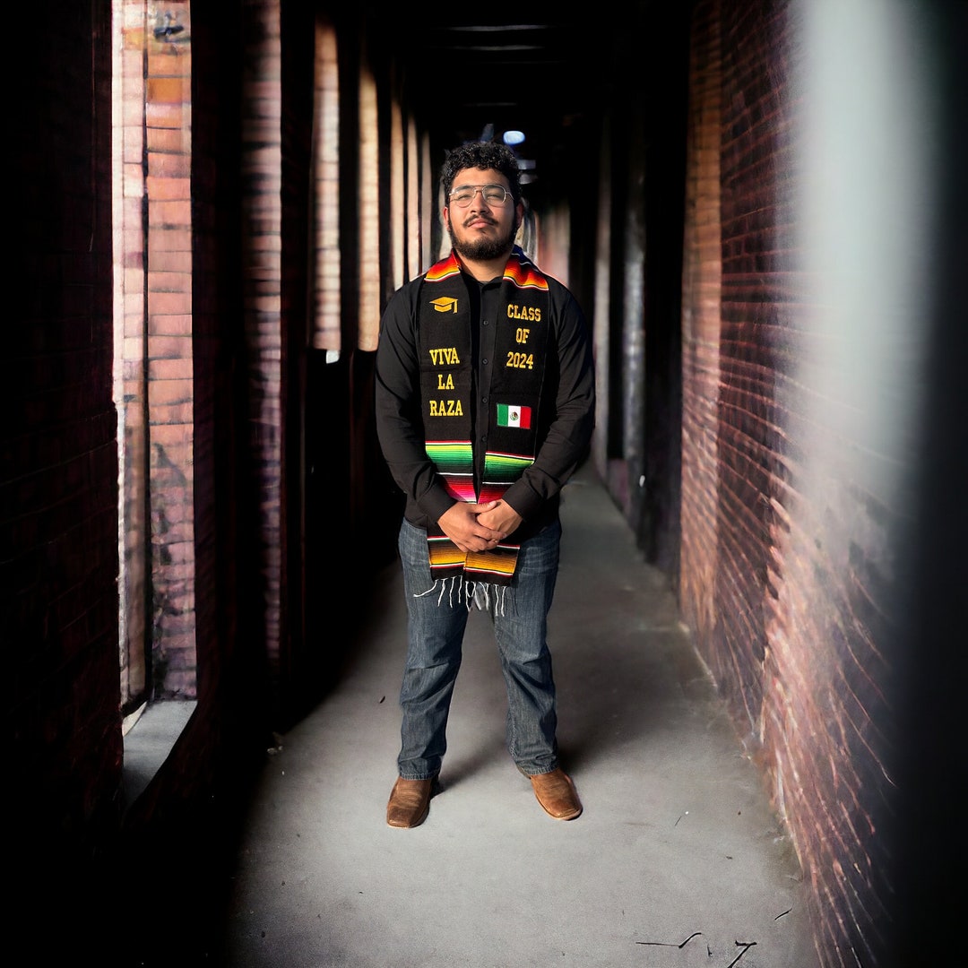 Mexican Graduation Stole, Sarape Stole, Viva La Raza Stole, Class of ...