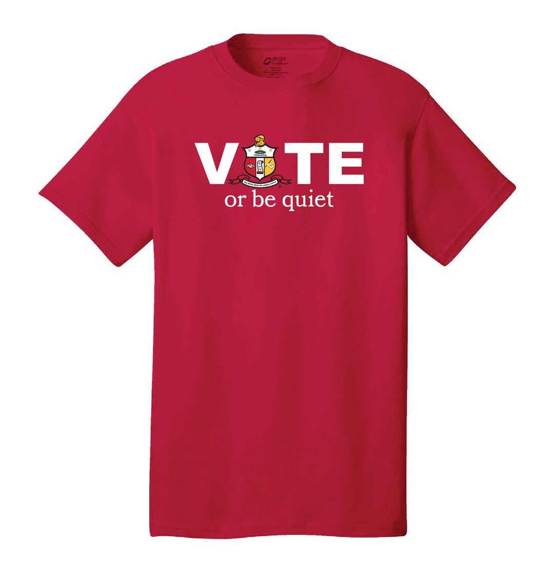 Kappa Alpha Psi® Vote or Be Quiet Crew Neck Short Sleeve T-shirt in Red ...