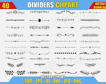 Decorative line svg | Etsy