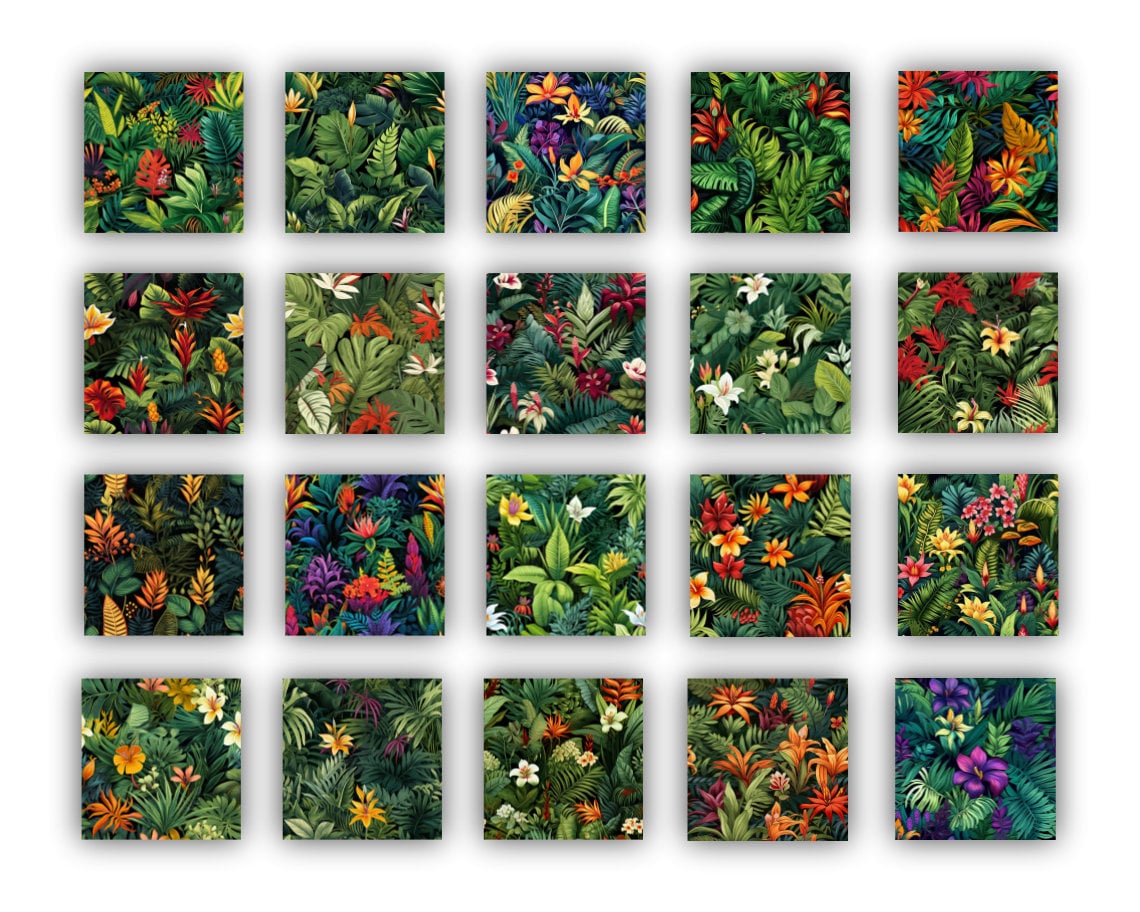 Tropical Forest Pattern Digital Download, Tropical Forest Pattern ...