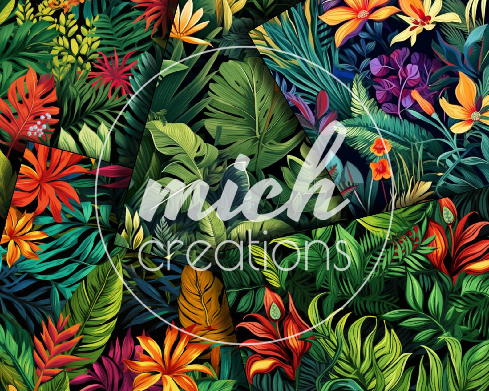 Tropical Forest Pattern Digital Download, Tropical Forest Pattern ...