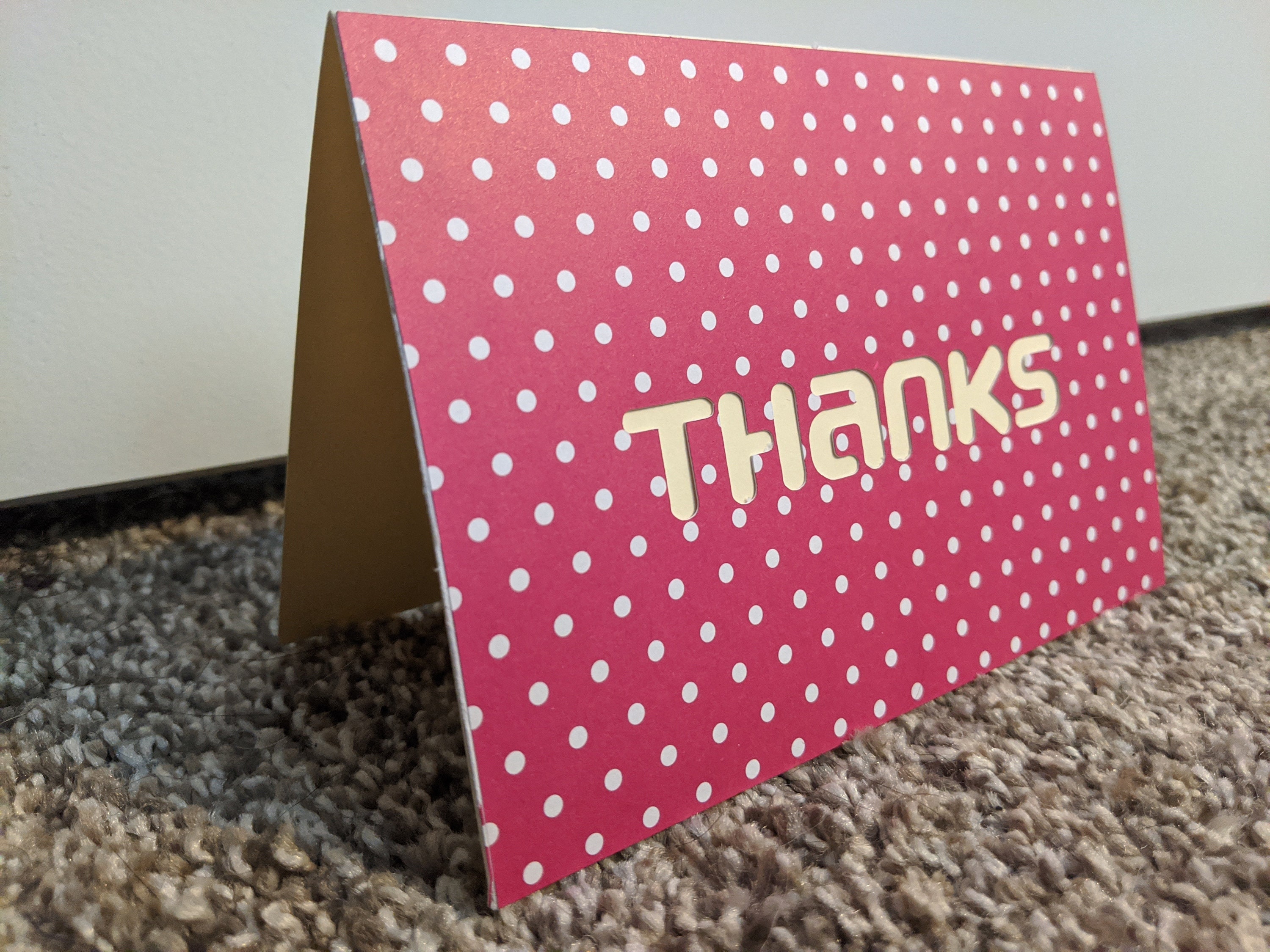 Beware Thank You Card Beware Font Cover Cutout, Blank Inside Digital ...