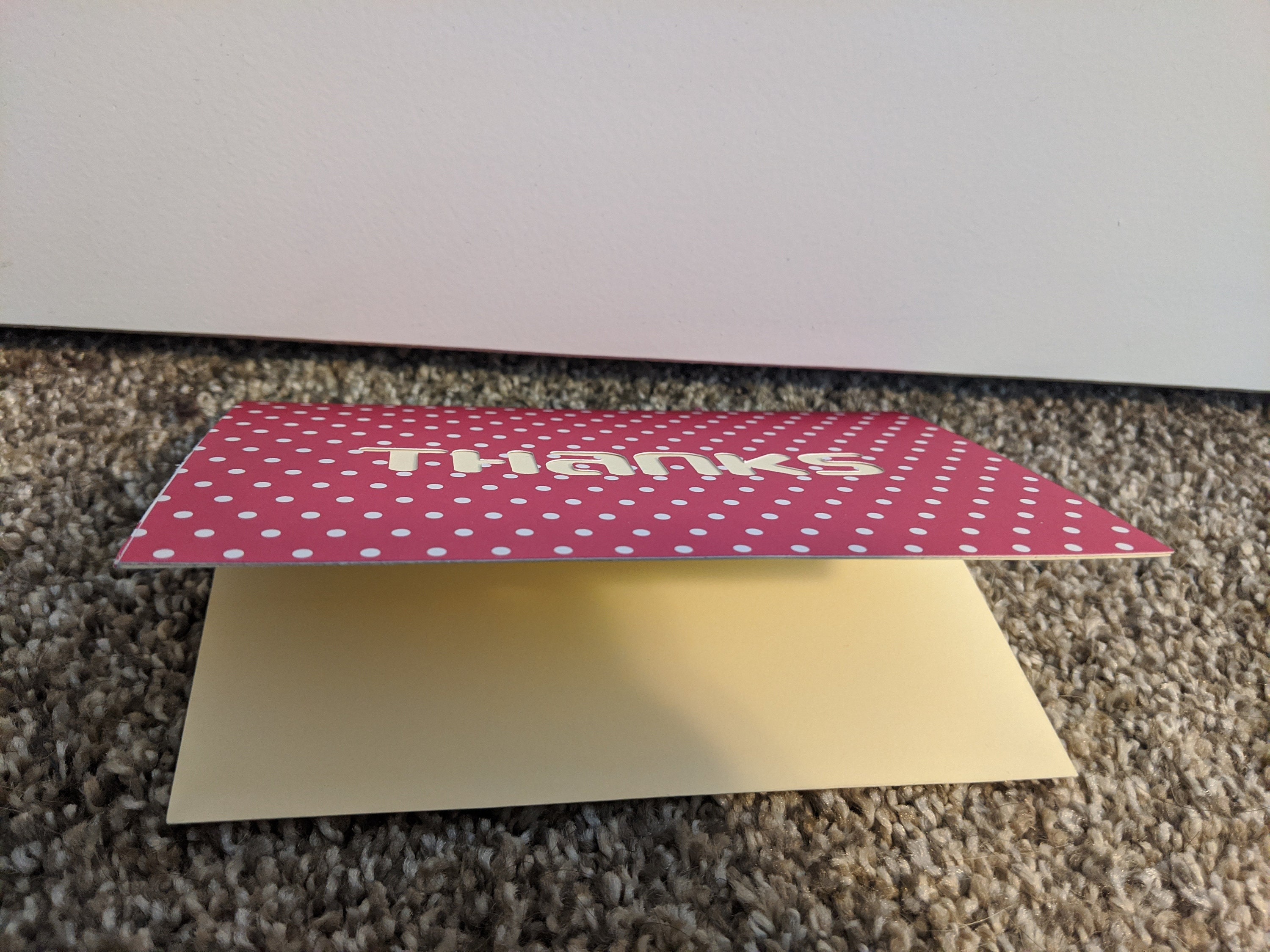 Beware Thank You Card Beware Font Cover Cutout, Blank Inside Digital ...