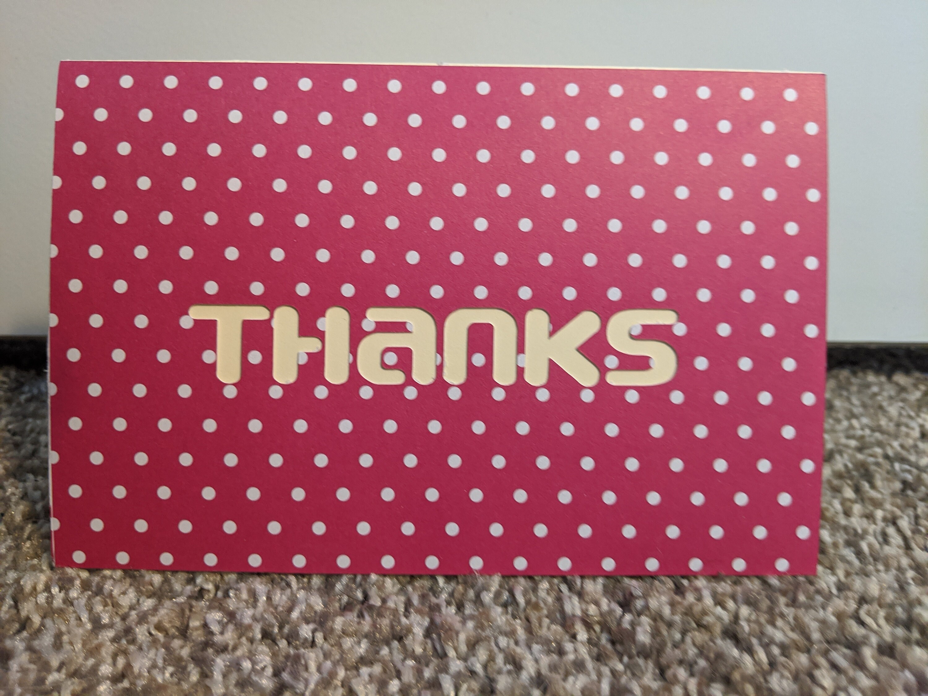 Beware Thank You Card Beware Font Cover Cutout, Blank Inside Digital ...