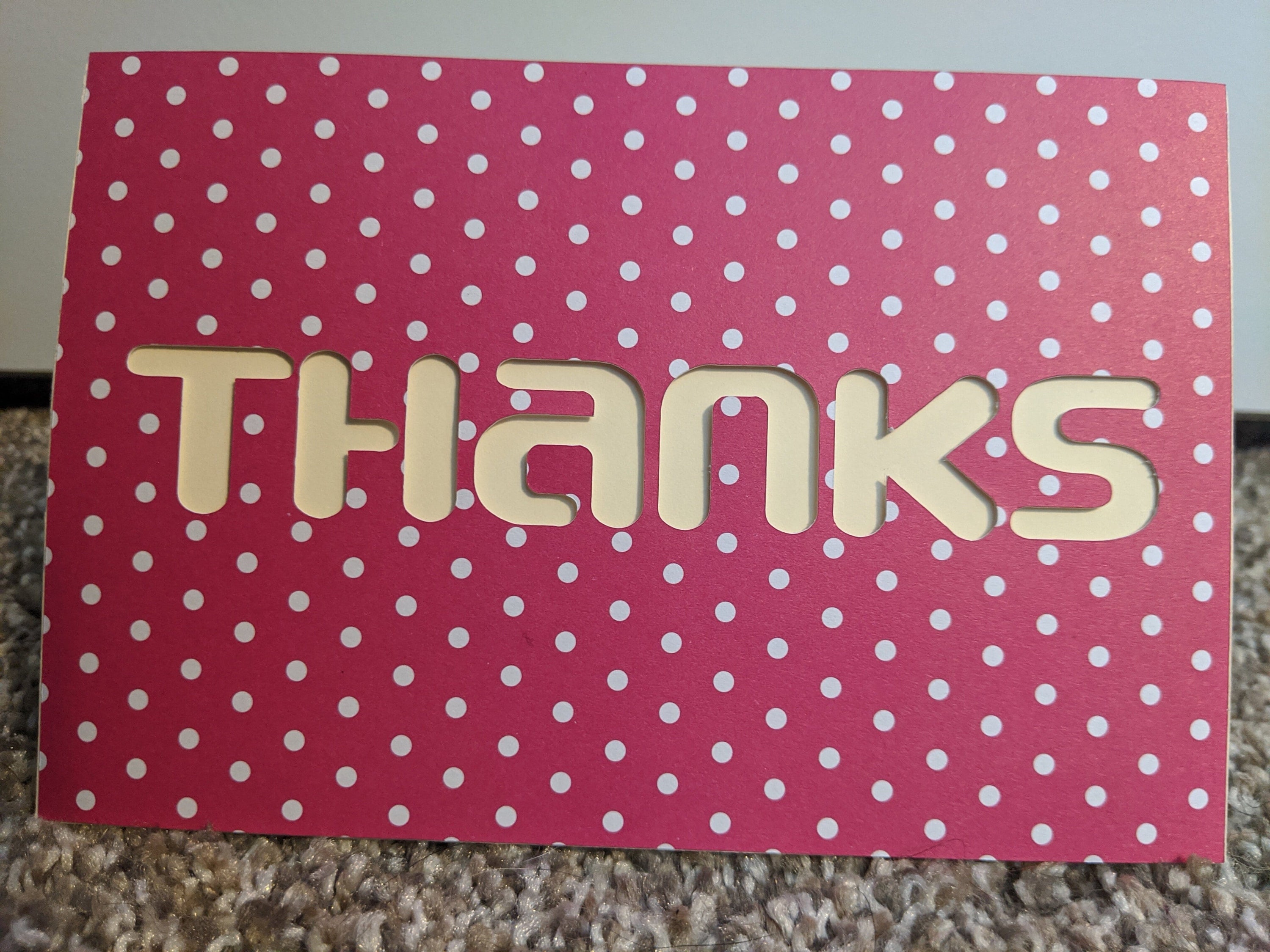 Beware Thank You Card Beware Font Cover Cutout, Blank Inside Digital ...