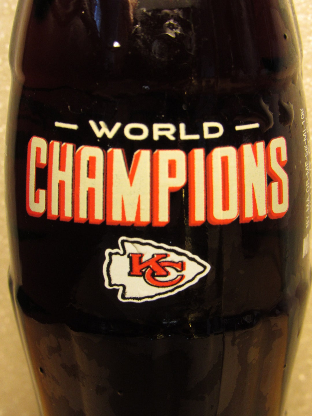 KANSAS CITY CHIEFS World Champions Football Coca Cola Bottle Super Bowl ...