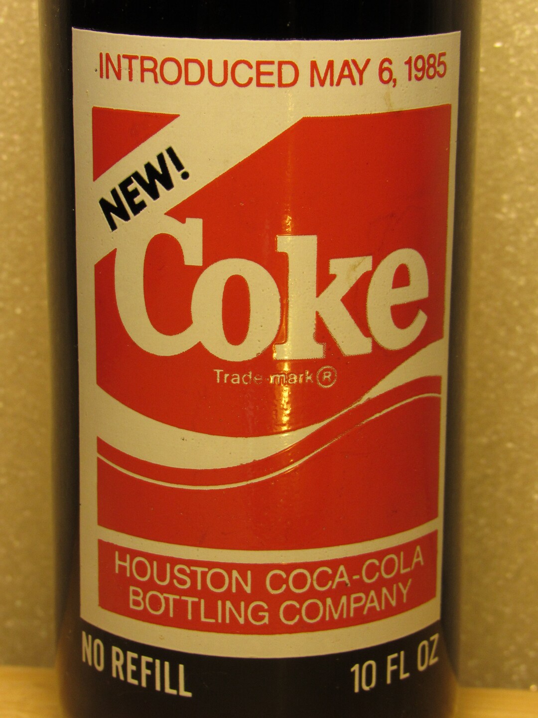1985 new Coke Coca Cola 10 Oz ACL Label Bottle Unopened Houston, Texas ...