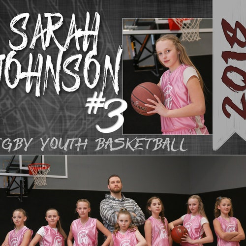 Basketball Memory Mate Digital Sports Template 8x10 - Etsy