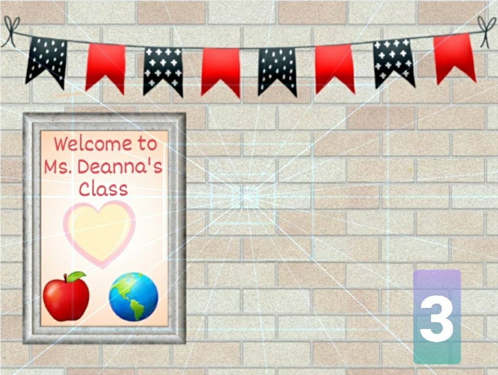 Class Backdrop Classroom Decoration Background for Online Teaching ESL ...