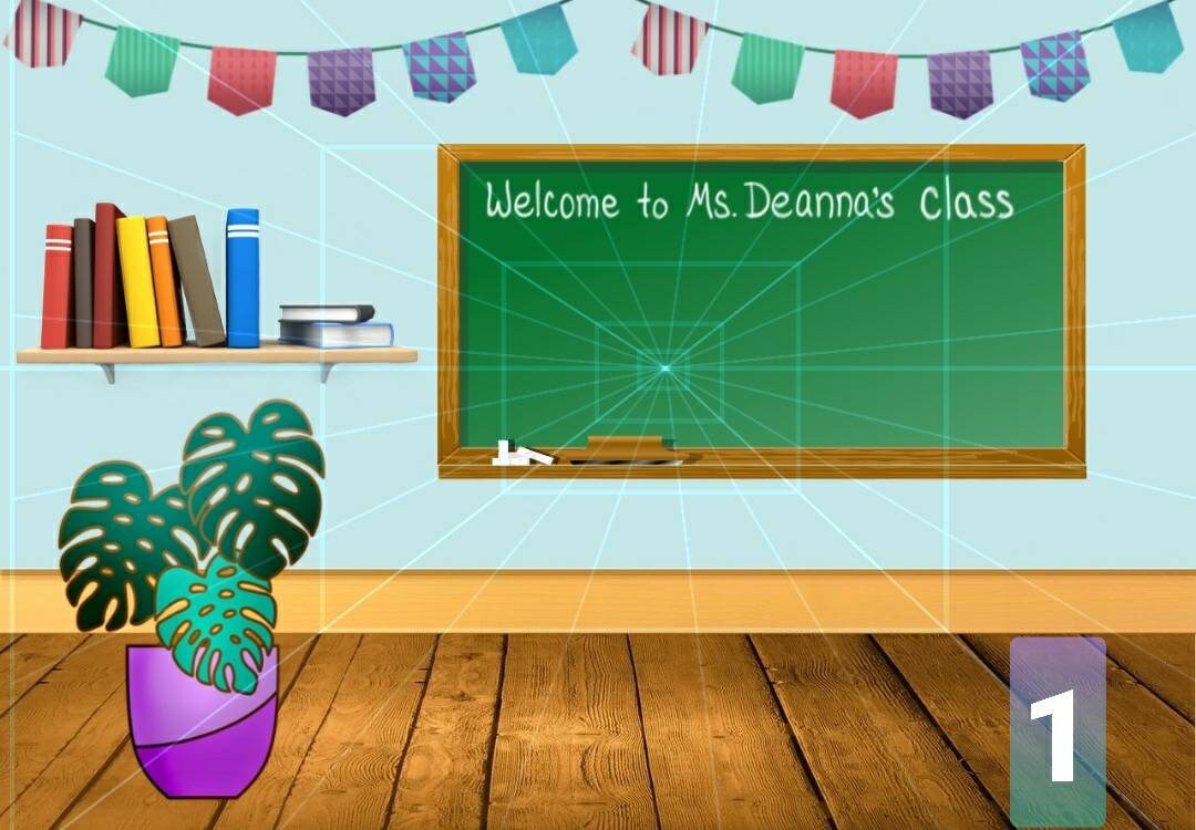 Class Backdrop Classroom Decoration Background for Online Teaching ESL ...