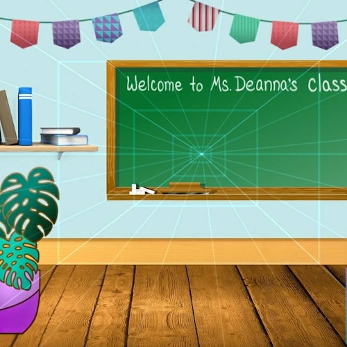 Customizable Christmas Classroom Background ESL Online - Etsy