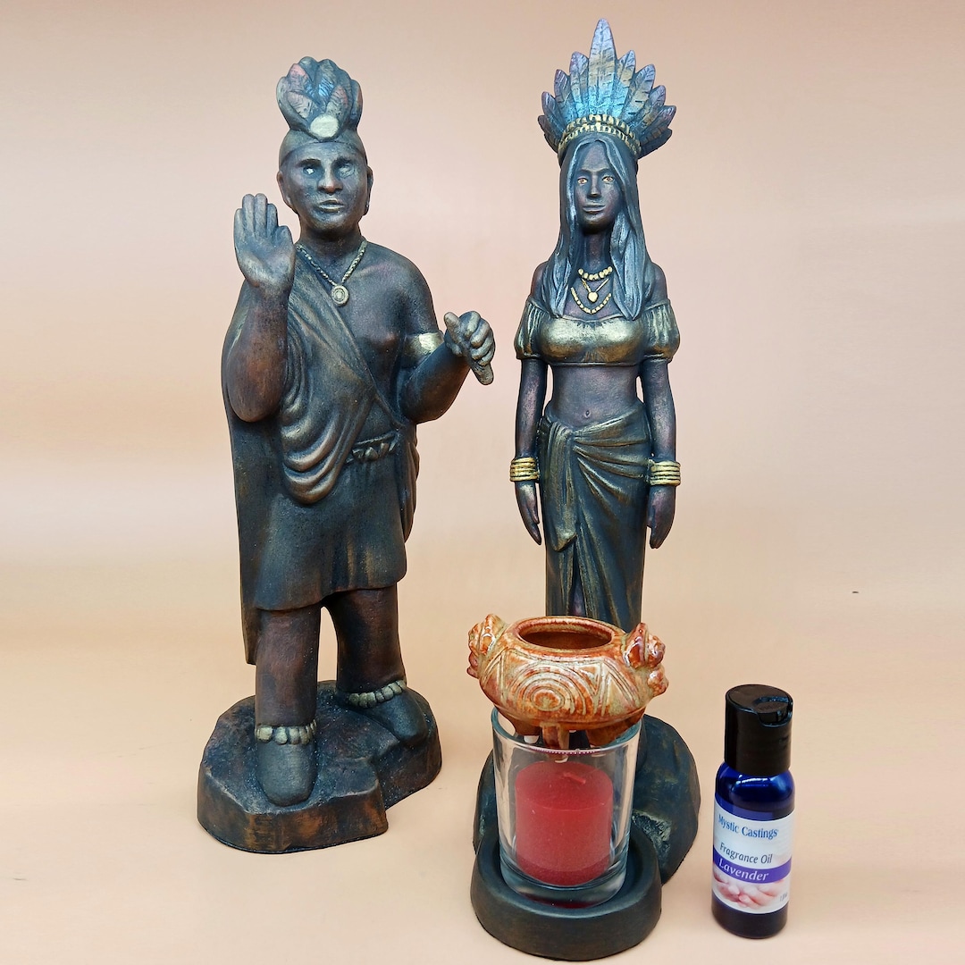Cacique Couple Taino Indian Oil Burner - Etsy