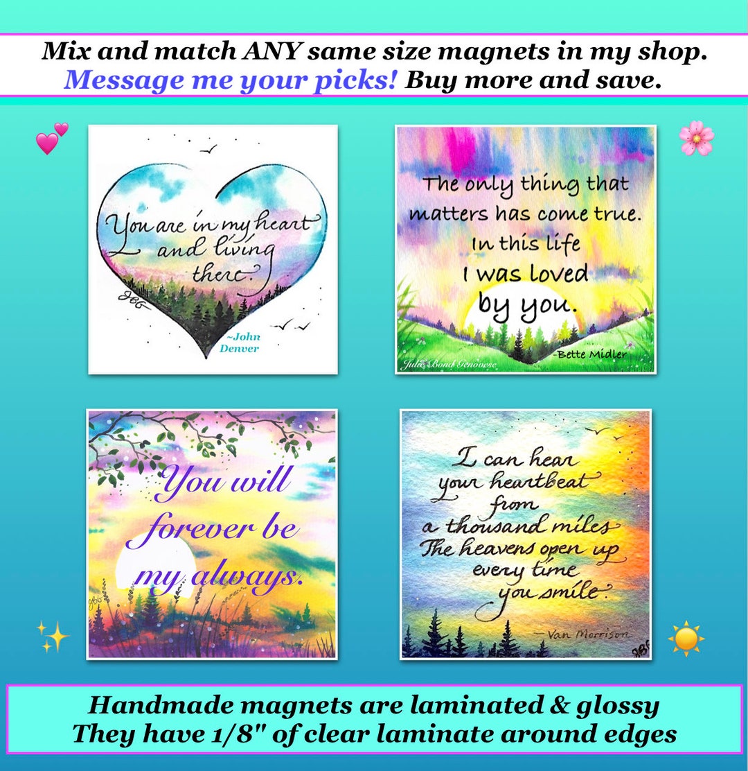 LOVE Magnets/cards, CUSTOM Soul Mate Gifts, Romance Note, You Came True ...