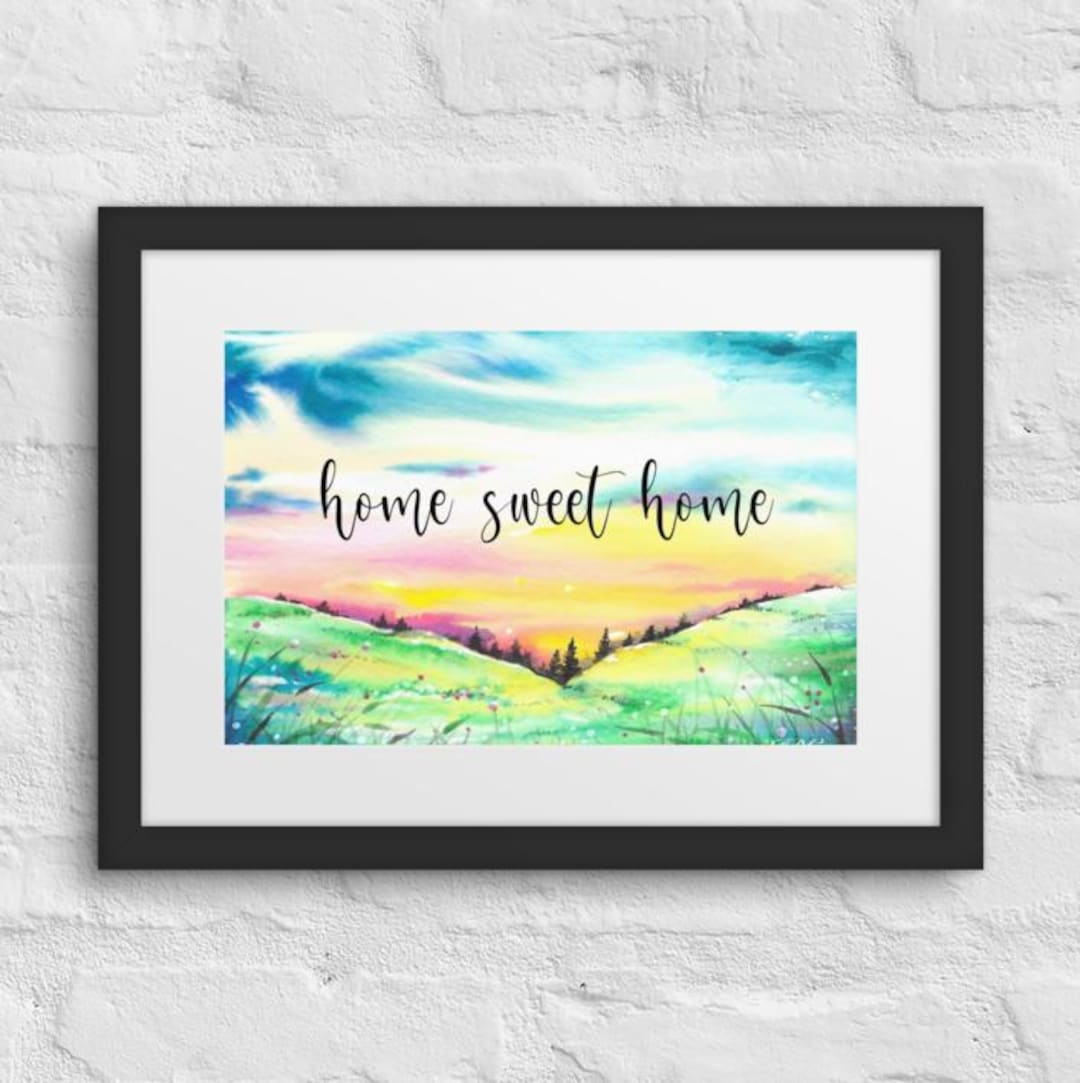 Home Sweet Home Framed Poster, House Warming Gift, First Home Gift ...