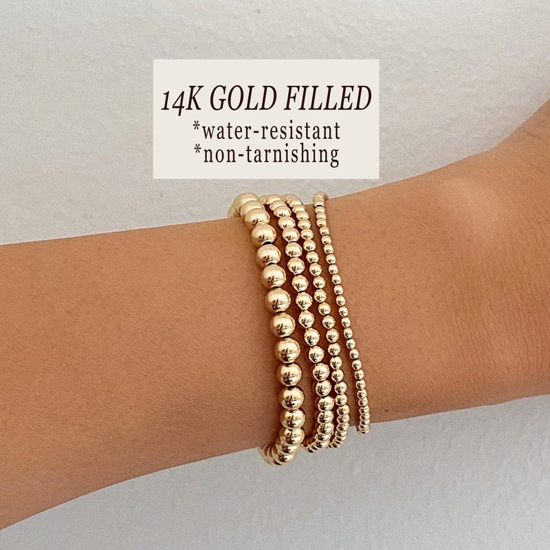 Gold Bead Bracelet - Etsy
