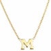 14k Solid Gold Letter Necklace 14k Gold Initial Initial - Etsy