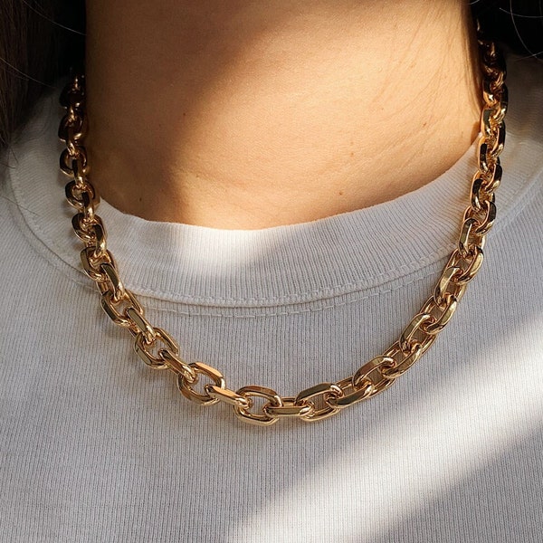 Chain Link Necklace - Etsy