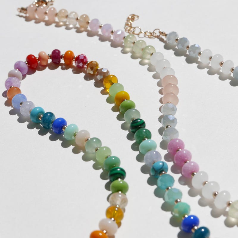 Colorful Beaded Necklace - Etsy