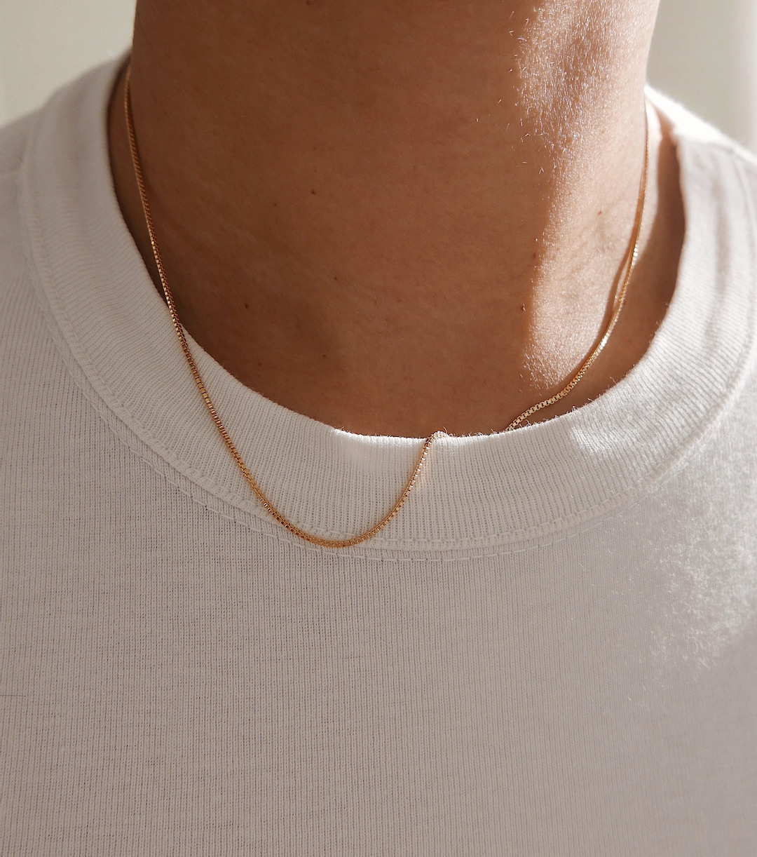 14k Gold Filled Box Chain, Box Chain, Box Chain Gold Necklace, Box ...