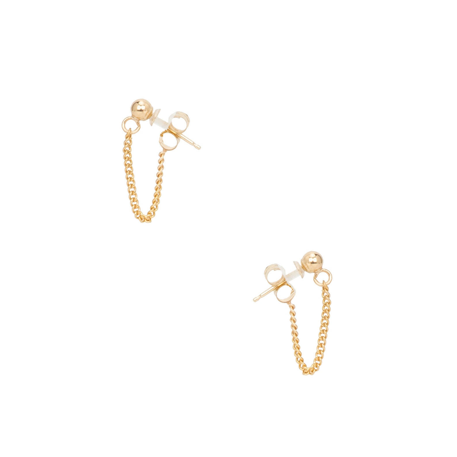 Chain Hoop Earrings, Gold Hoop Earrings, Chain Earrings, Hoop Earrings ...