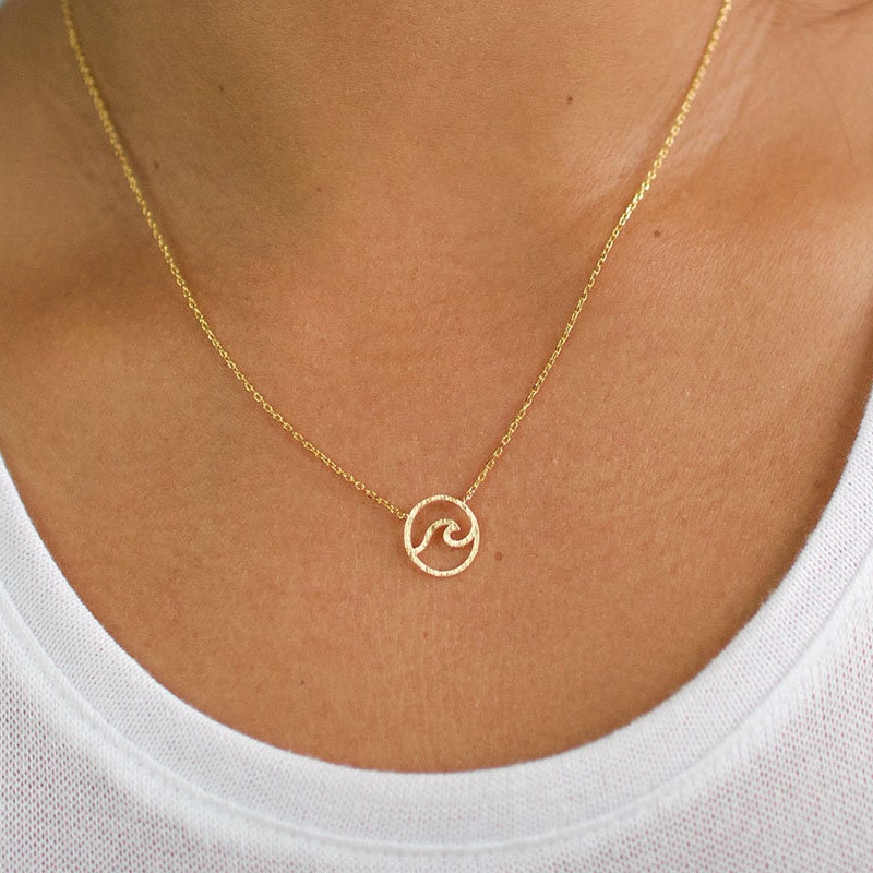 Wave Necklace - Etsy