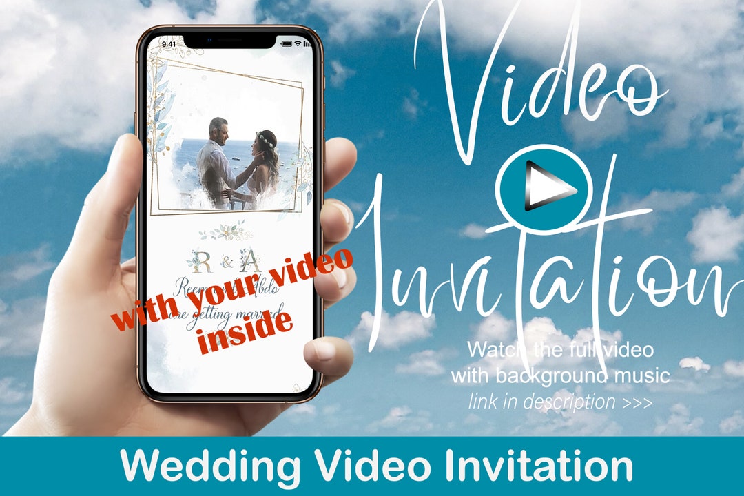 Watercolor Wedding Video Evite, Electronic Wedding OR Save the Date ...