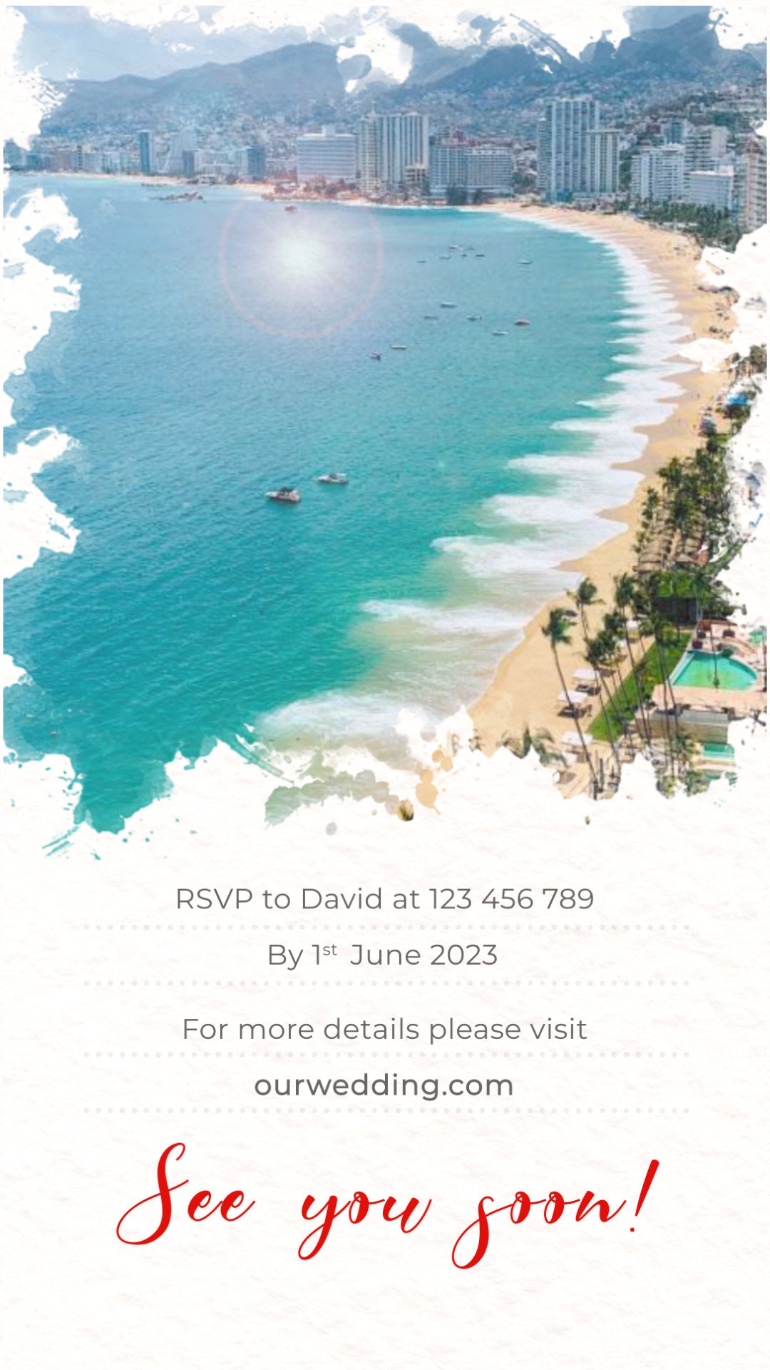 Destination Video Invite, Travel Theme Wedding Video Invitation, Save ...