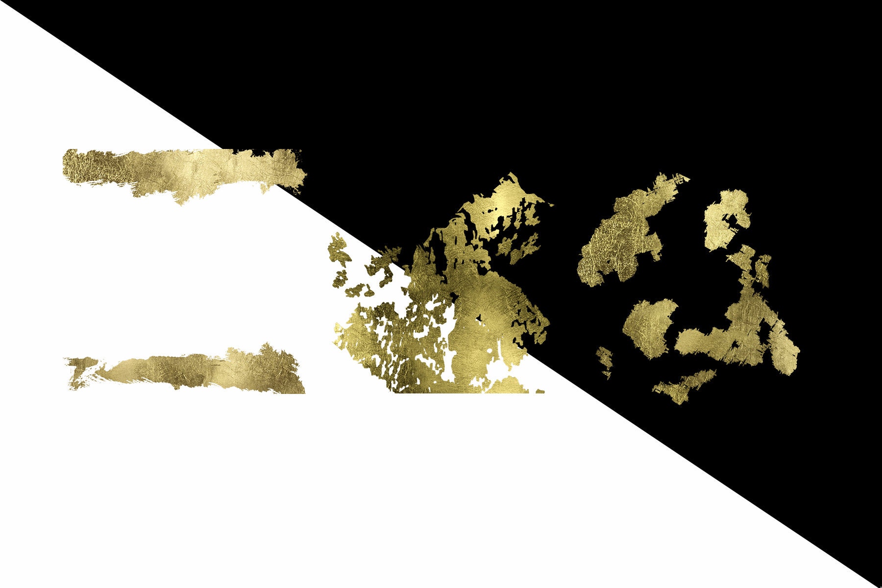 6 x 6 digitales GOLD FLAKES II Overlays, textura de lámina de oro ...