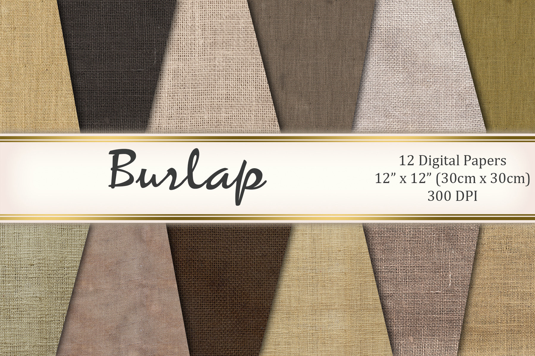 Digital Paper Pack Burlap,digital Texture Background,planner Graphic ...