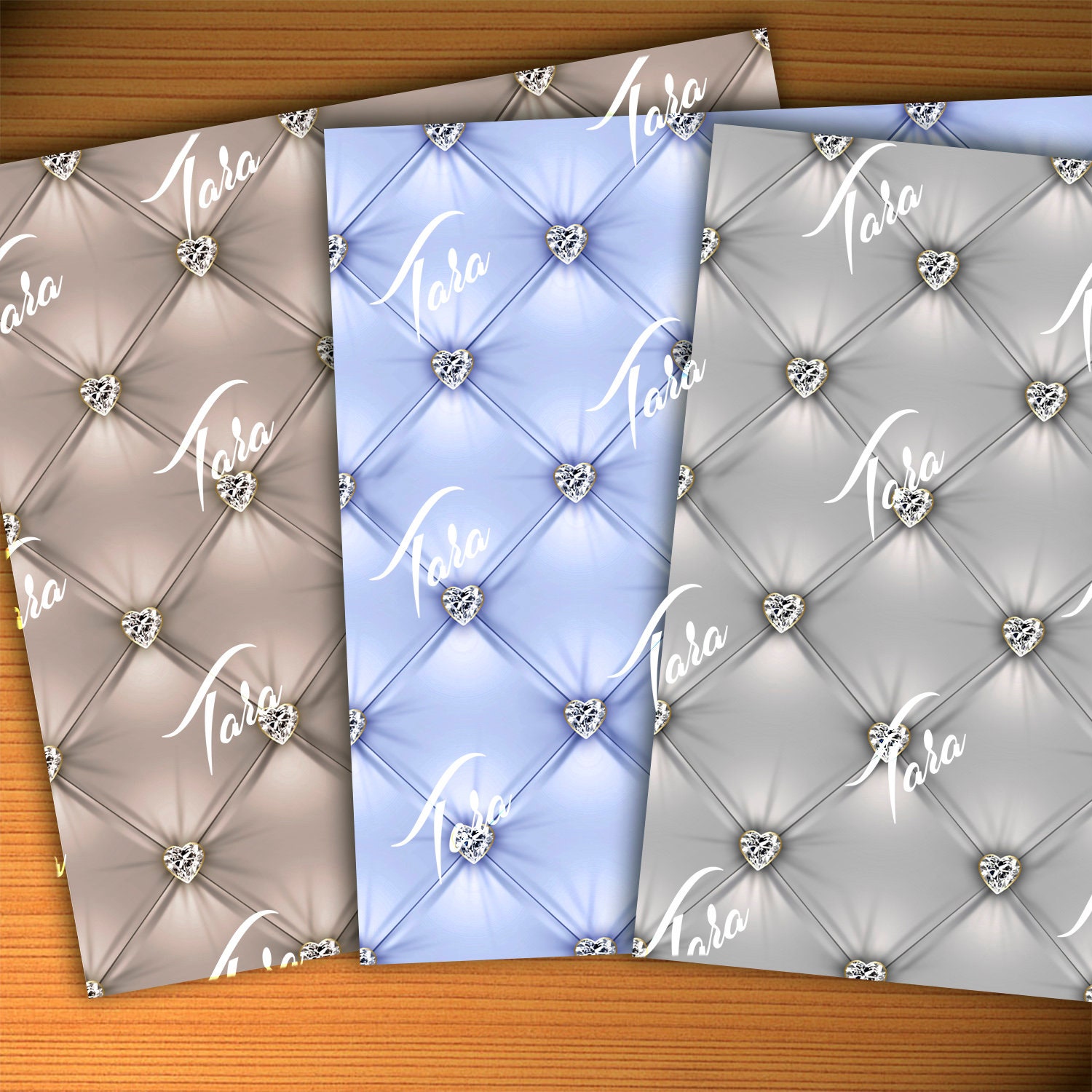 Digital Paper DIAMOND HEART Tuftedupholstery Diamond Textured - Etsy