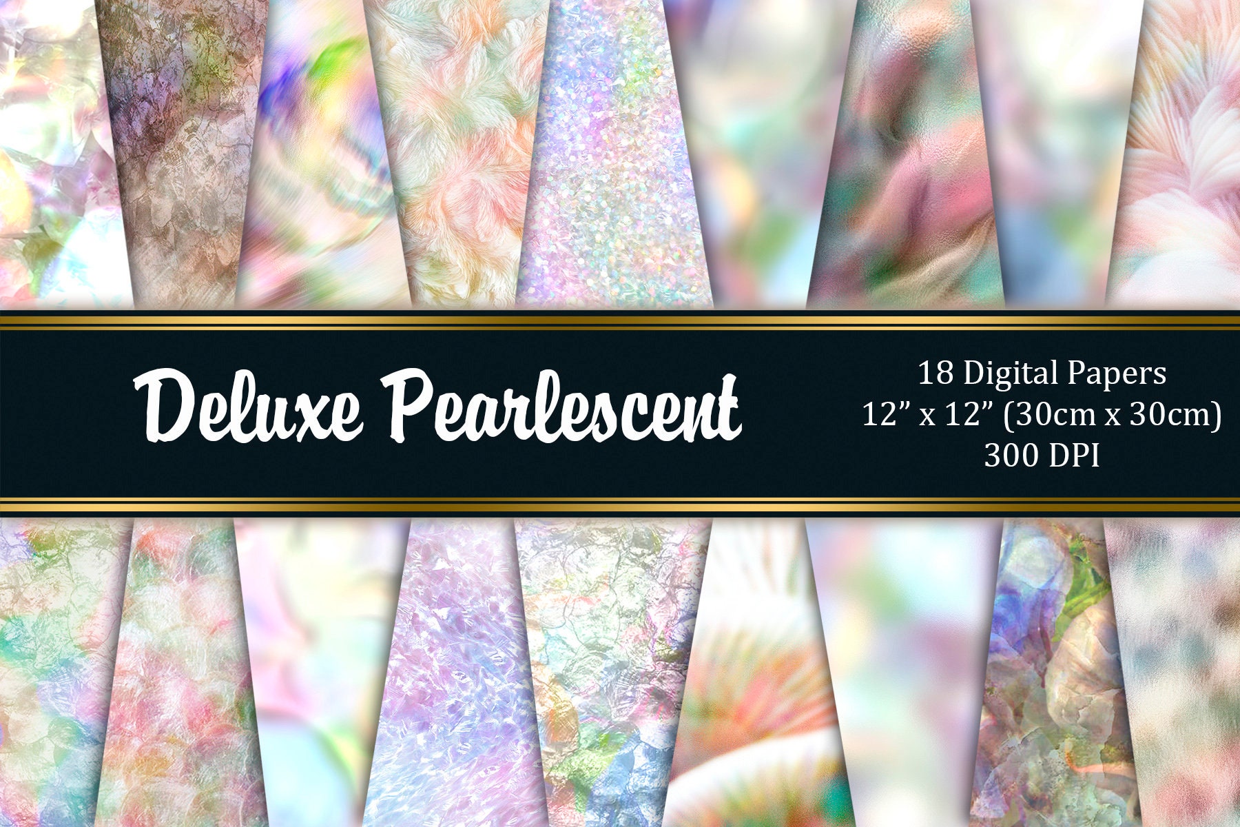 DELUXE PEARLESCENT Digital Paper Pack,glitter Background,scrapbook ...