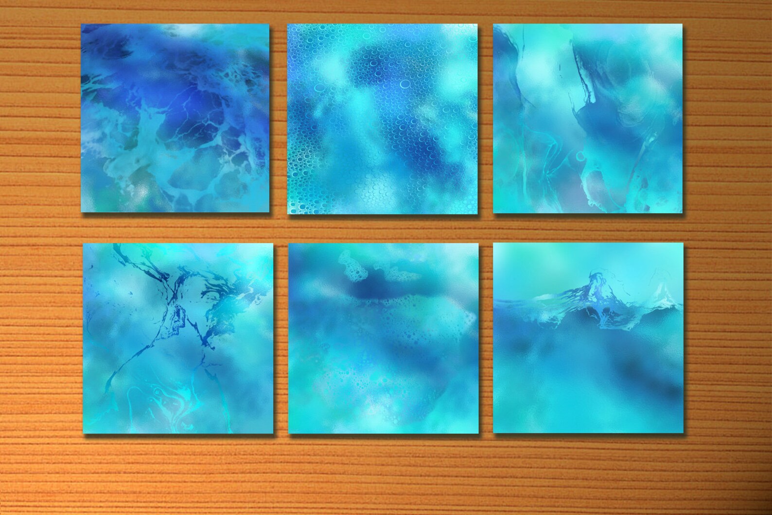 Digital Paper Pack BLUE Lagoon,blue Foil Background,printable Scrapbook ...