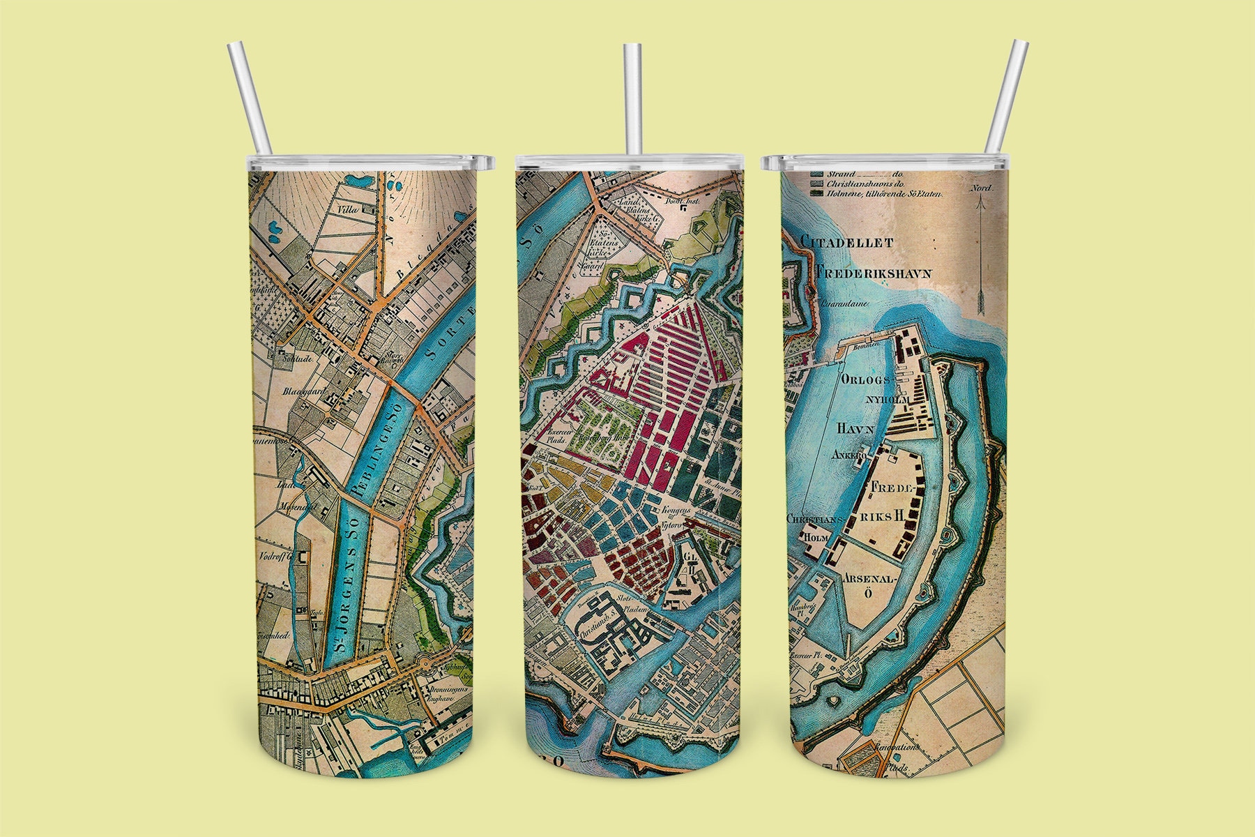 Antique Map Tumbler Sublimation Design for 20oz Skinny Wrap - Etsy