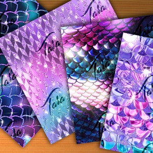 MERMAID SHIMMER Digital Paper Pack,glitter Background,printable ...